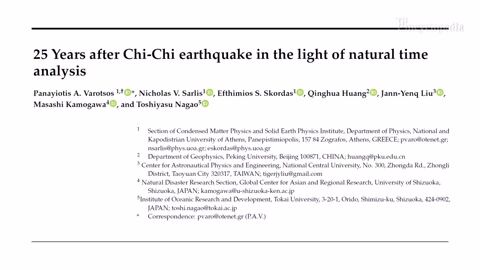 25 Years After the Chi-Chi Earthquake in the Light of Natural Time ...