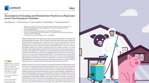 Assessment of Cleaning and Disinfection Practices on Pig Farms ...