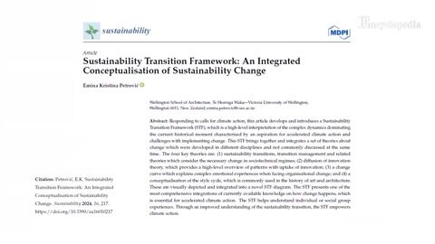 Sustainability Transition Framework | Encyclopedia MDPI