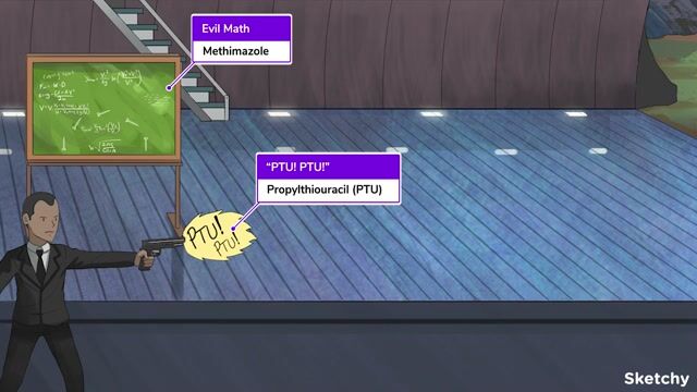 Propylthiouracil, methimazole, levothyroxine - Free Sketchy Medical Lesson