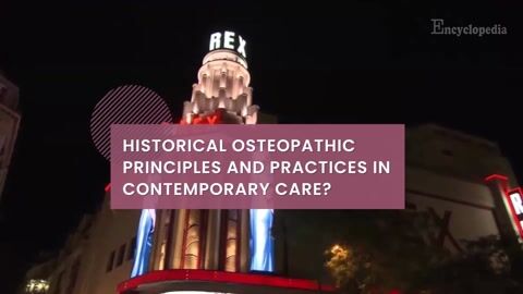 Historical Osteopathic Principles and Practices in Contemporary Care ...