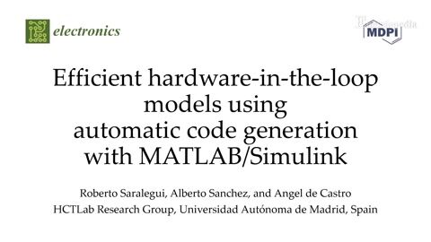 Efficient Hardware-in-the-Loop Models Automatically Generated | Encyclopedia MDPI